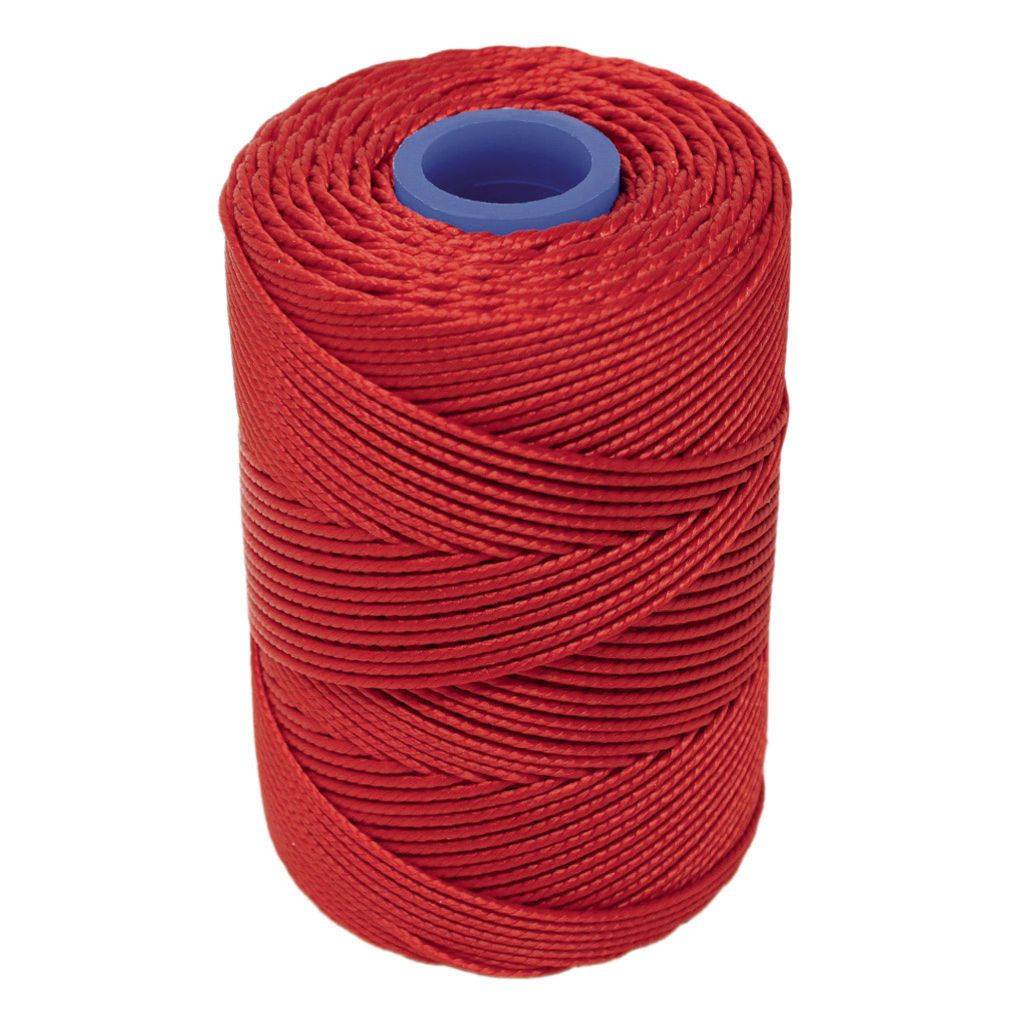 Racing Red Hand Tying Football Coloured Twine