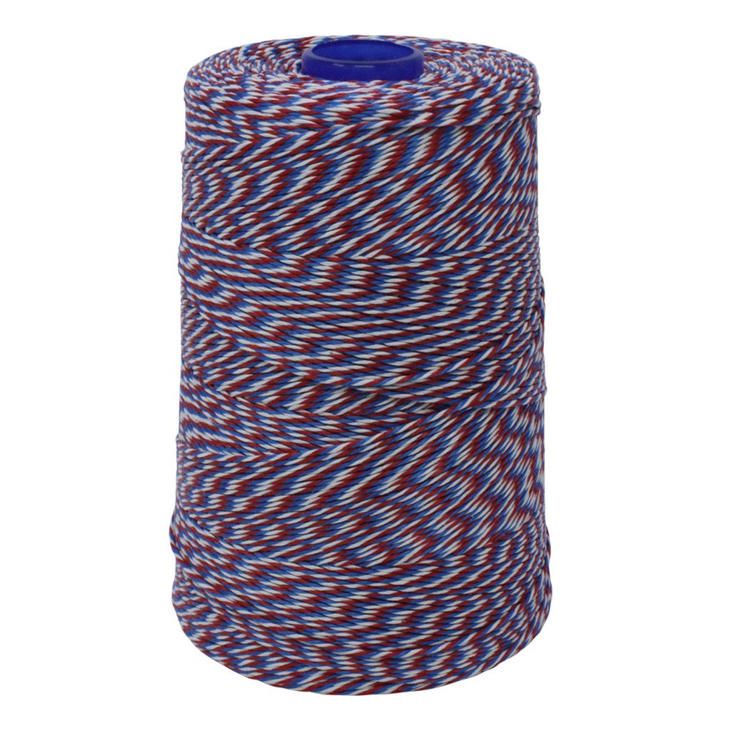 Red, White & Blue Non-Elasticated 2000T Machine String/Twine 1050m/kg